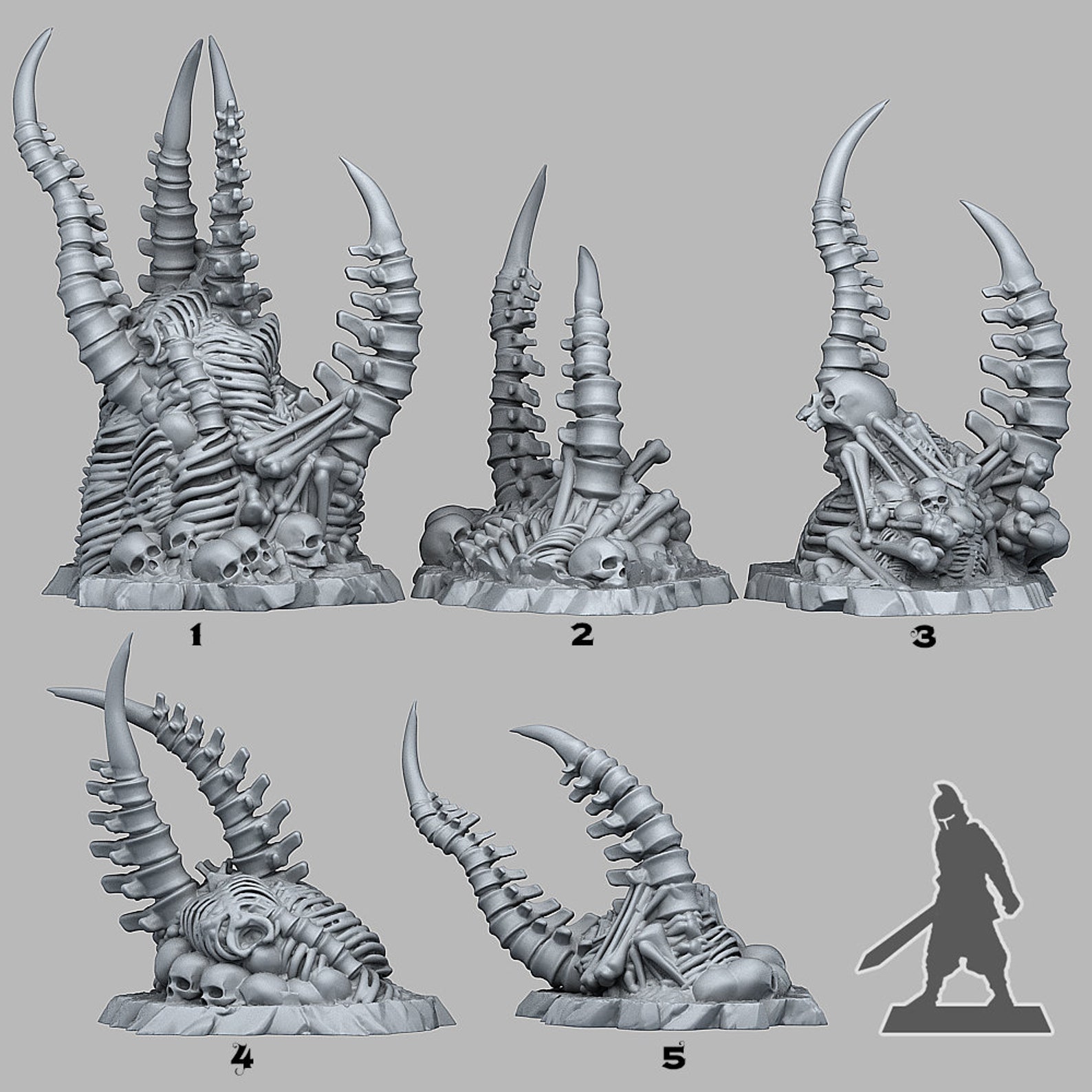 Abandoned Pile of Bones | Modular Horror Dungeon Scatter | 28/32mm RPG ...