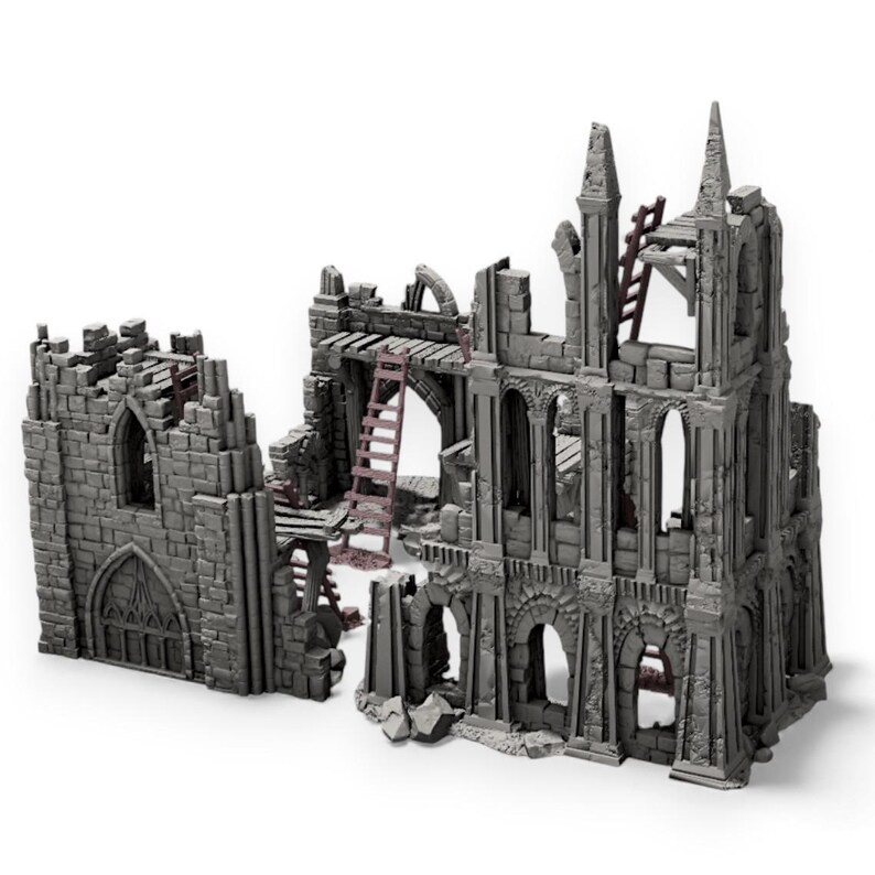 Ruined Church & Cathedral Terrain | Gothic Modular Ruins | 28/32mm Dnd ...