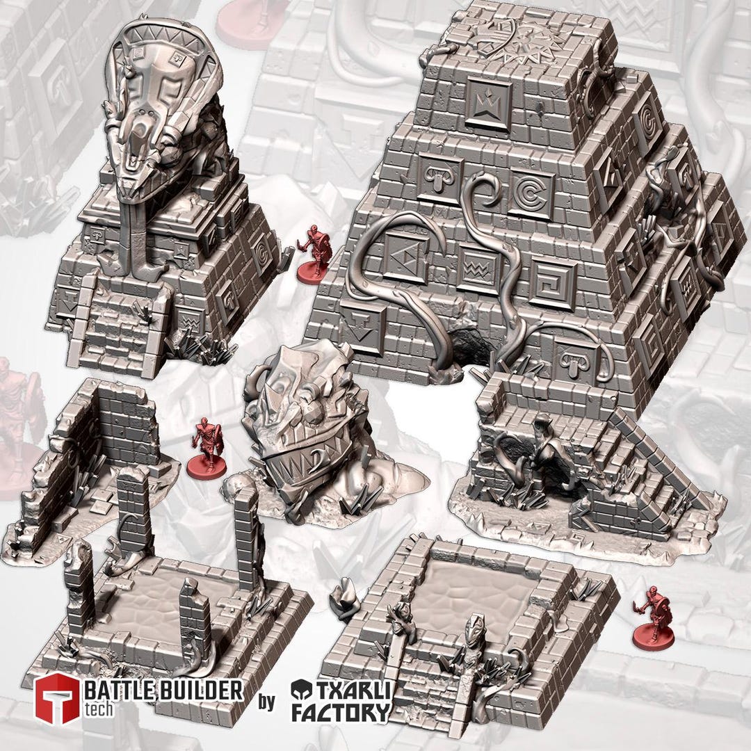Jungle Ruins Terrain | Aztec Temple & Pyramid | the Lost City Scatter ...