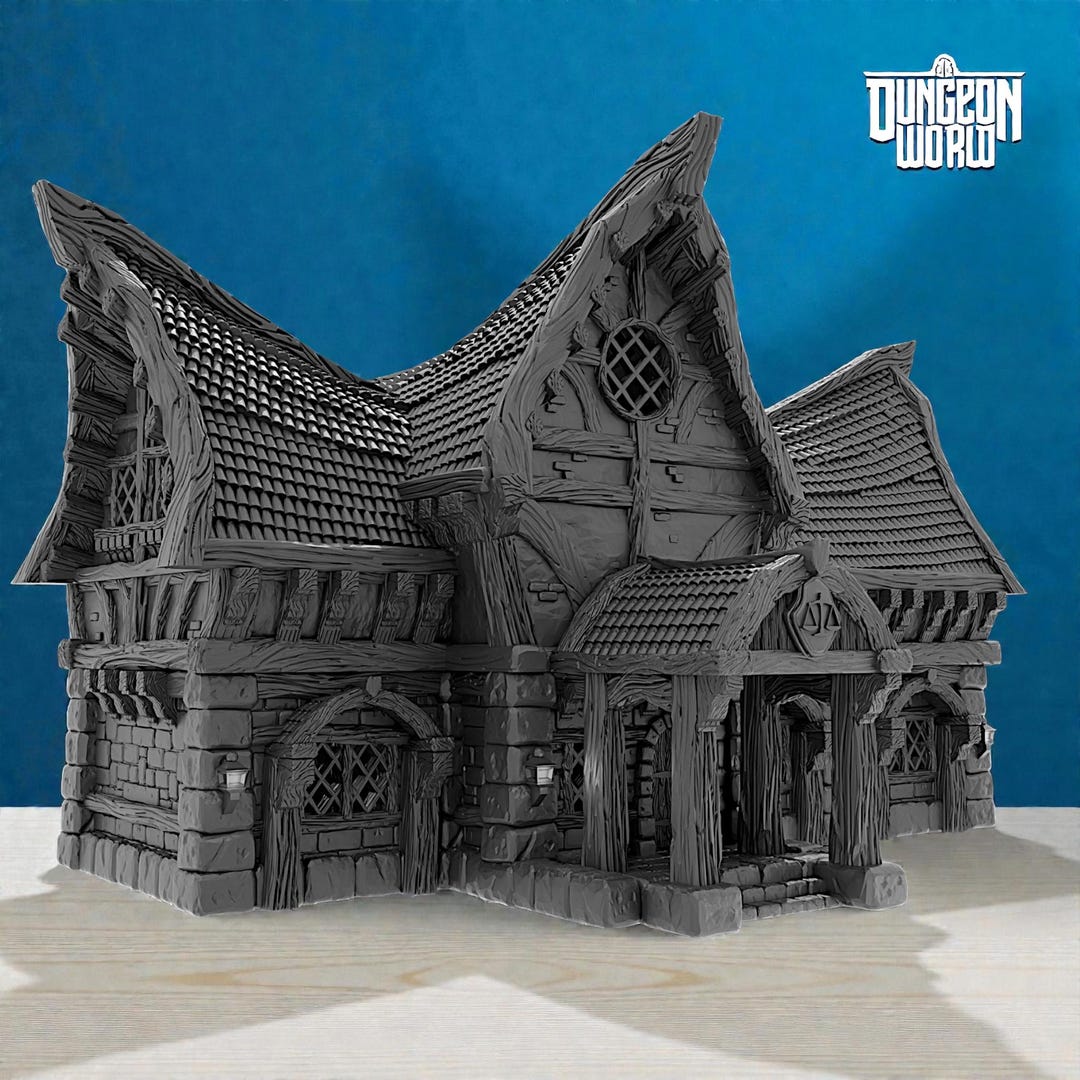 Merchants Guild House Terrain | 15mm 28mm 32mm Dnd Fantasy Building - Etsy
