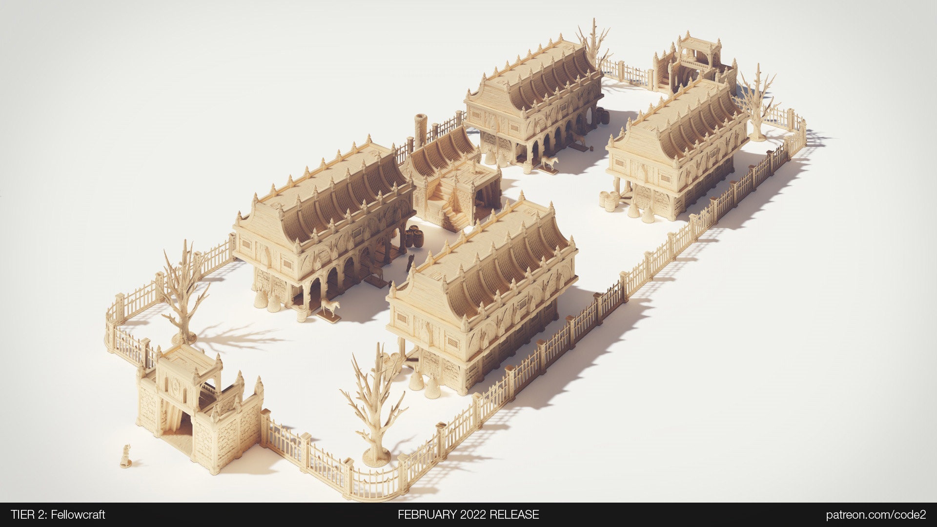Medieval Fantasy Stables Terrain | 15mm 28mm 32mm Dnd Tabletop Building ...