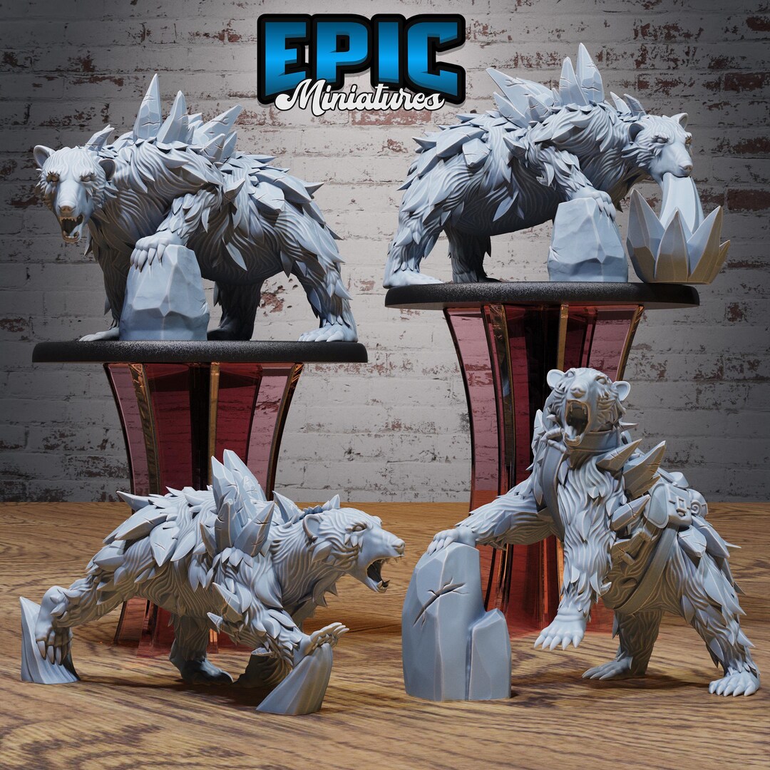 Magical Frost Bear (3 Poses) • Snow Orcs • EPIC Miniatures | Dungeons ...