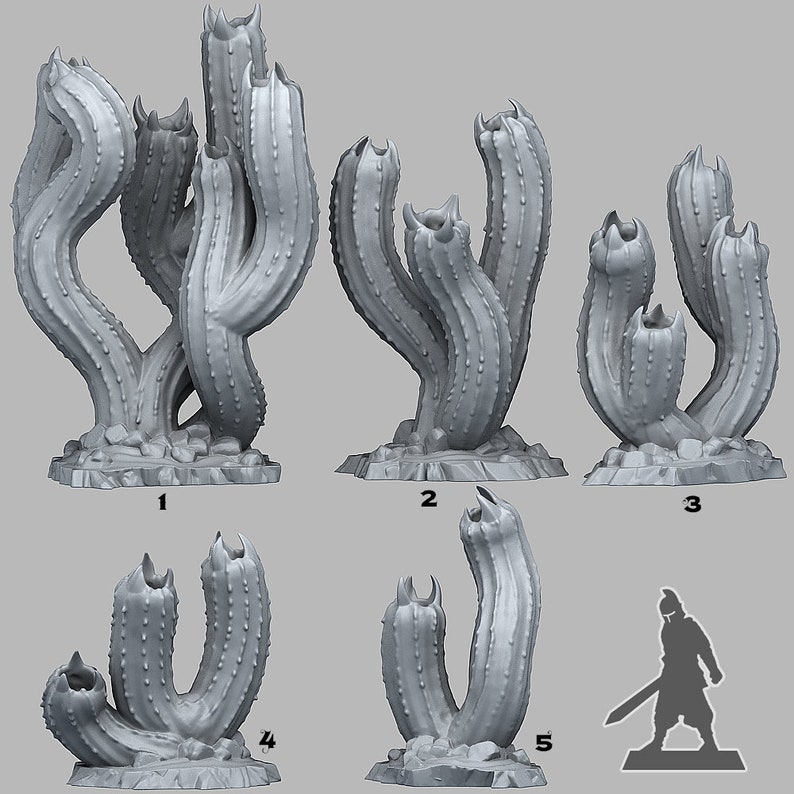 Scatter Plant Terrain | 3D Printed Fantasy Flora | Carnivorous Cactus ...