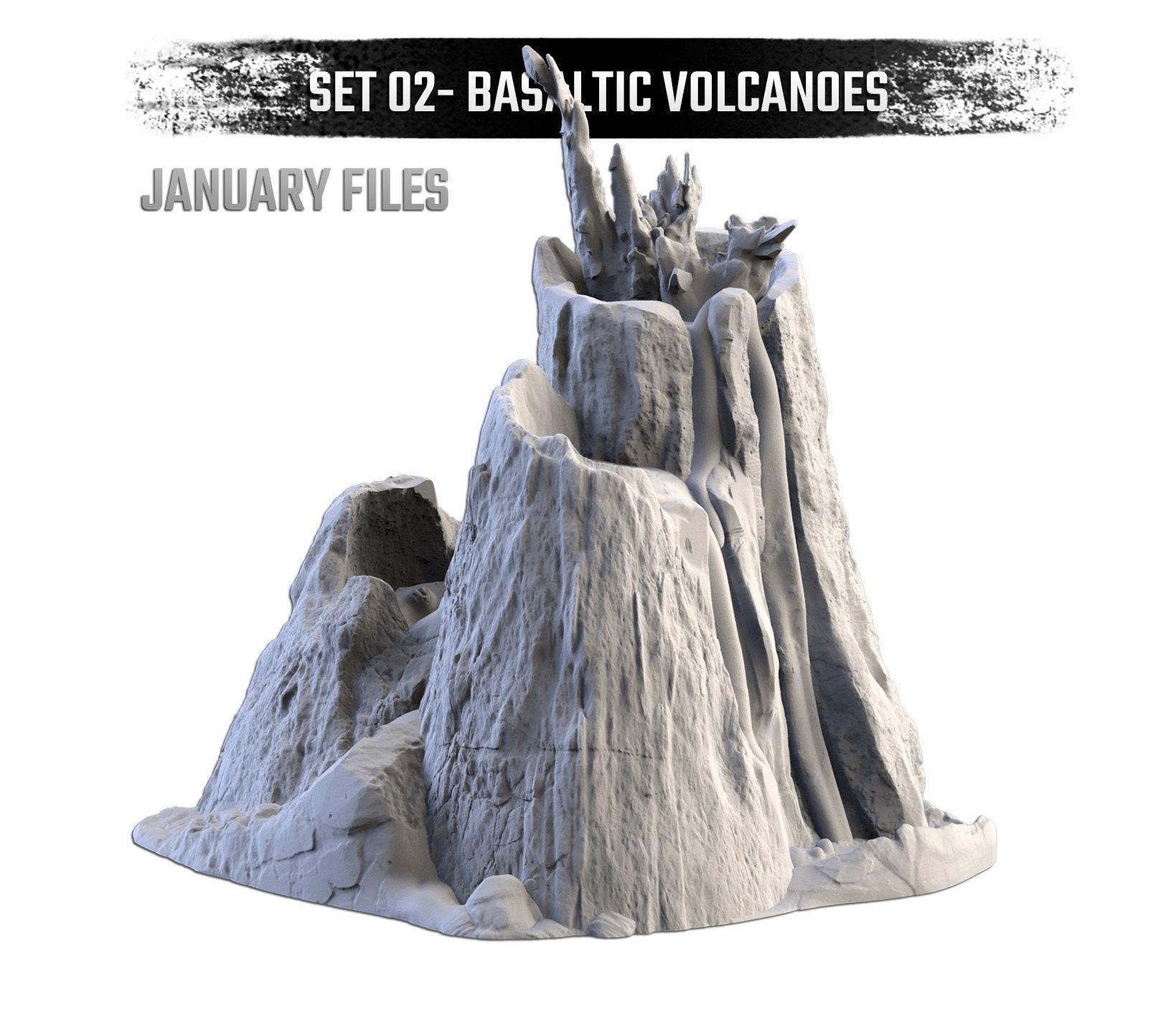 Basaltic Volcanoes 7 Models by Txarli Factory Post Apocalyptic Wargames ...