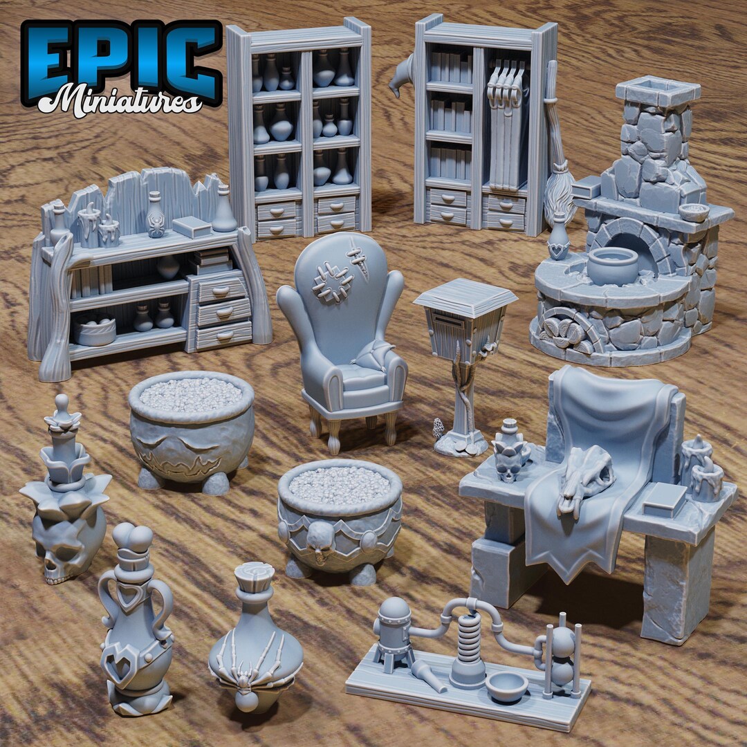 Witch Hut Scatter | Modular Occult Forest Props | 28/32mm RPG Dnd ...