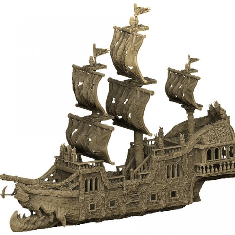 Ghost/cursed Pirate Ship the Tale of the Cursed Pirates by - Etsy