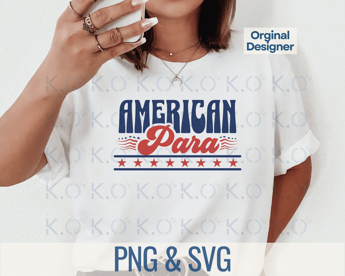 All American Para, July 4th Para Svg, 4th of July Para Png, Para ...