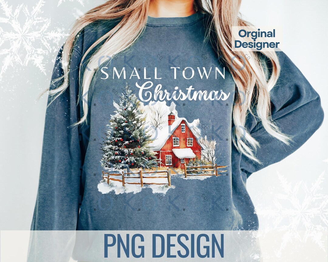 Rustic Small Town Christmas PNG Design (digital Download) - Etsy