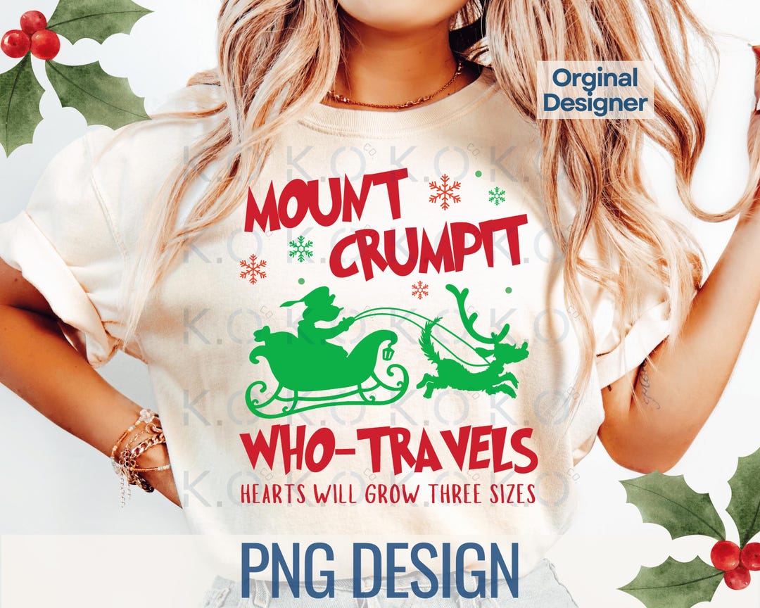 Vintage Mount Crumpit Christmas PNG, Retro Shirt Design (digital ...