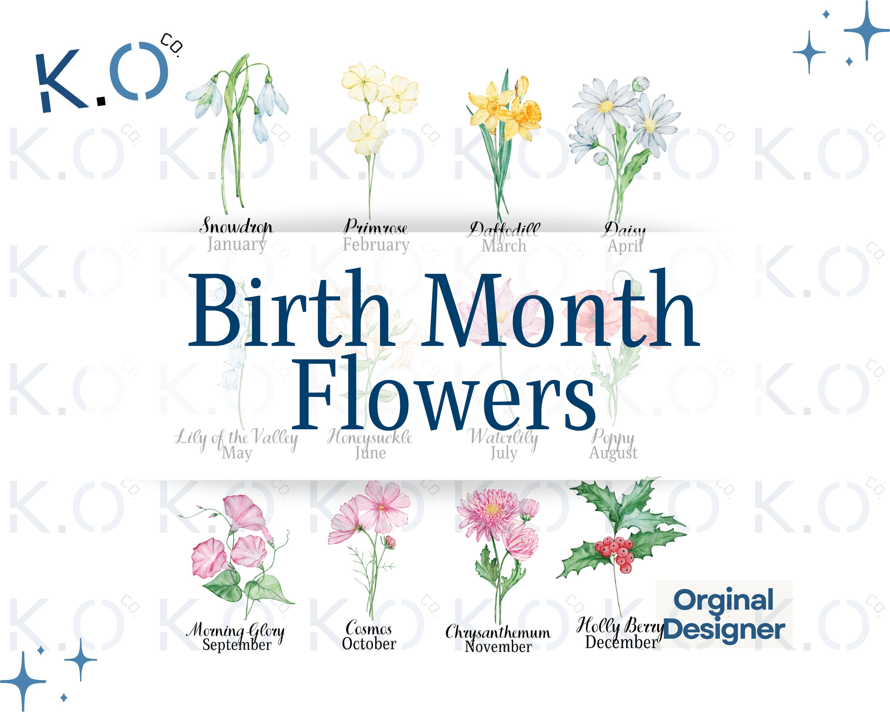 Birth Flower Png, Wildflower Svg, Floral Birth Month Svg, Wildflower ...