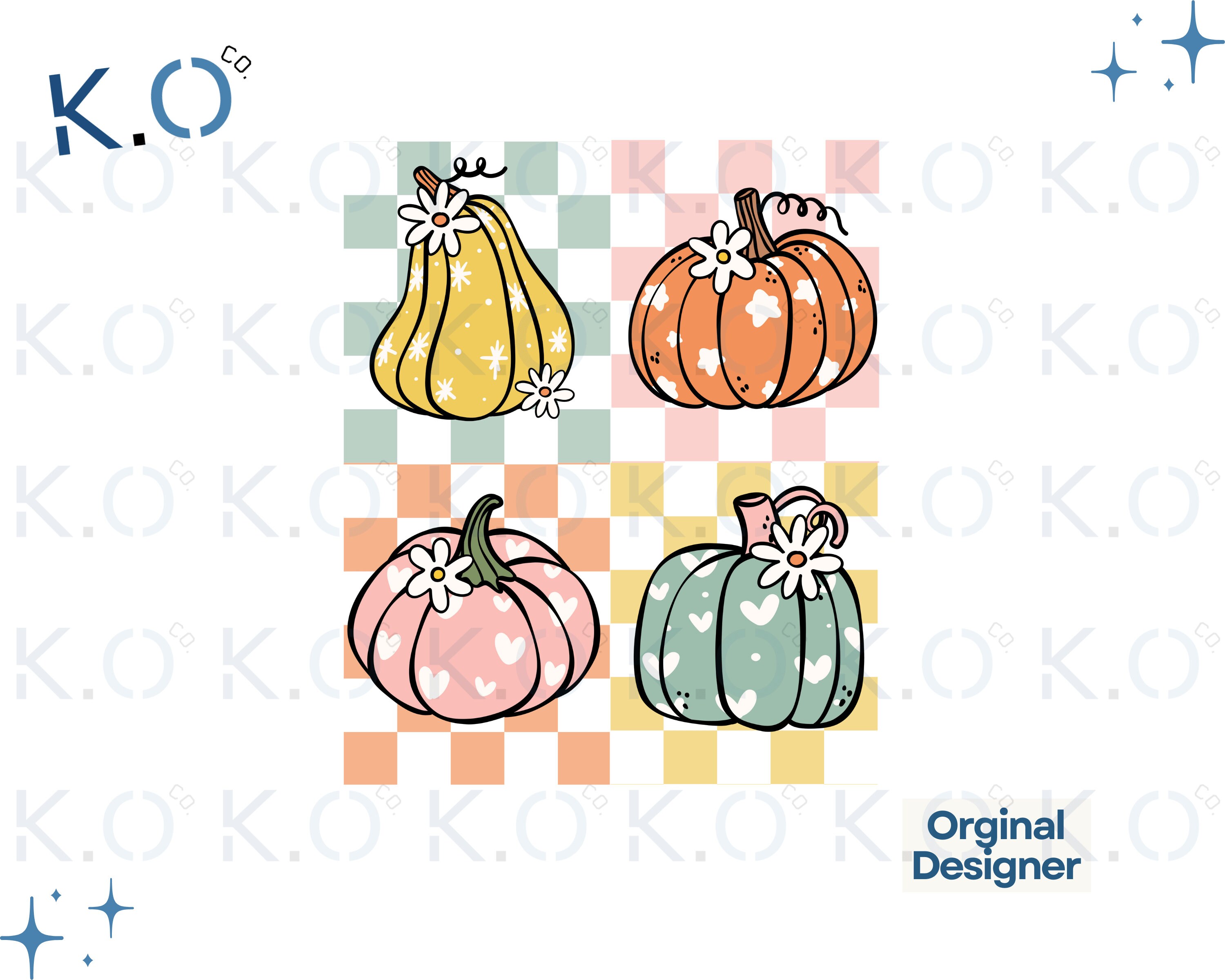 Pumpkin SVG PNG, Fall Png Design, Fall Svg Files, Autumn Design, Groovy ...