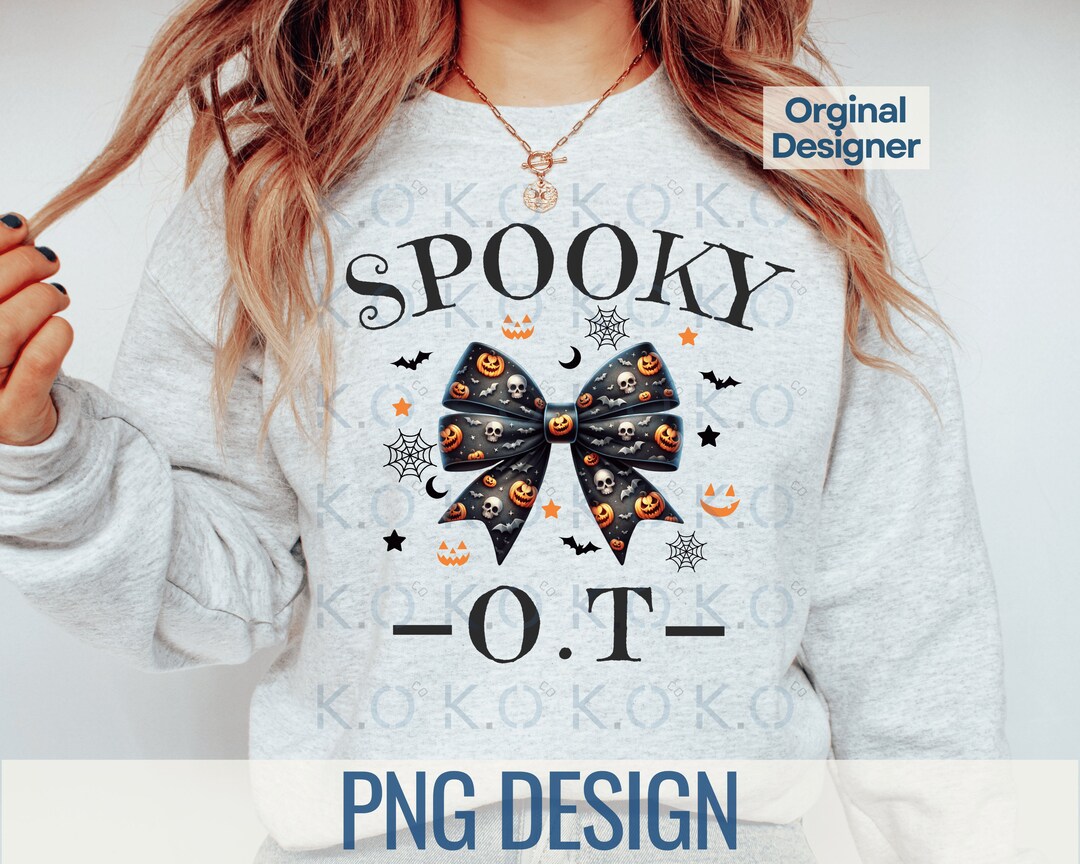 Halloween OT Png, Spooky Occupational Therapy Png, Coquette Bow ...