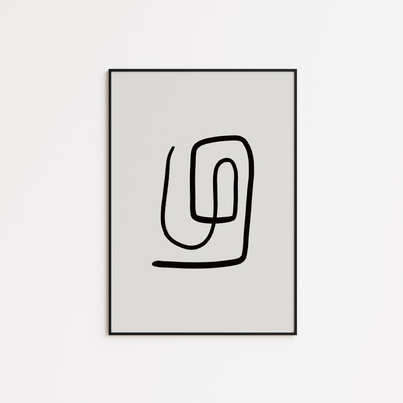 One Line Drawing Abstract Art Prints Modern Line Drawing - Etsy