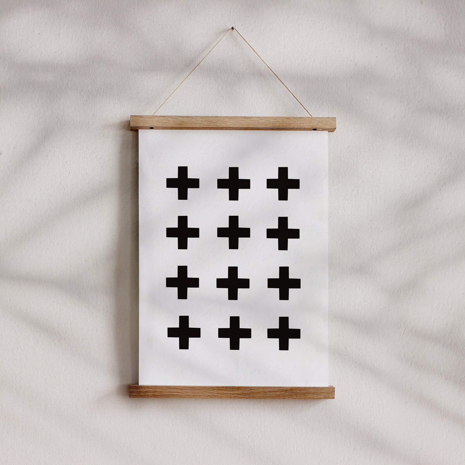Black and White Plus Pattern Printable Wall Art Plus Sign - Etsy
