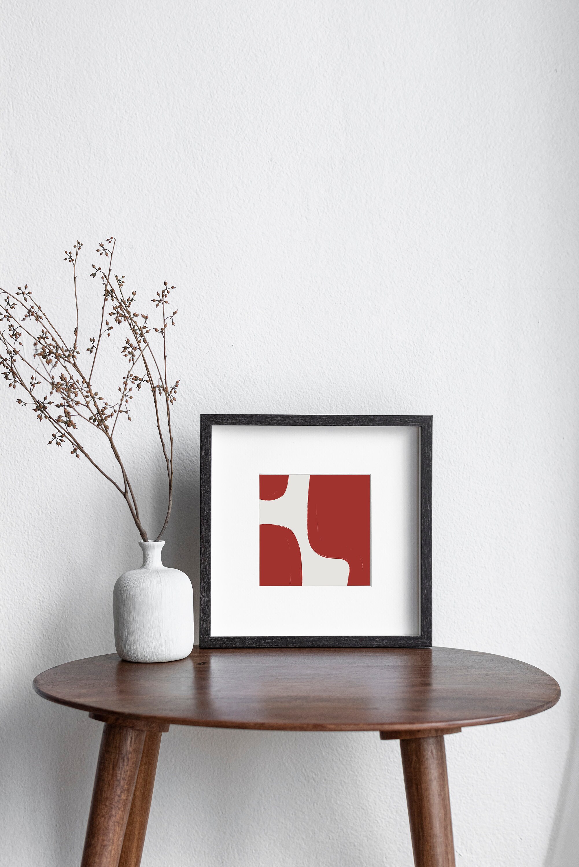 Red Abstract Art Prints Brush Strokes Printable Wall Art Red - Etsy