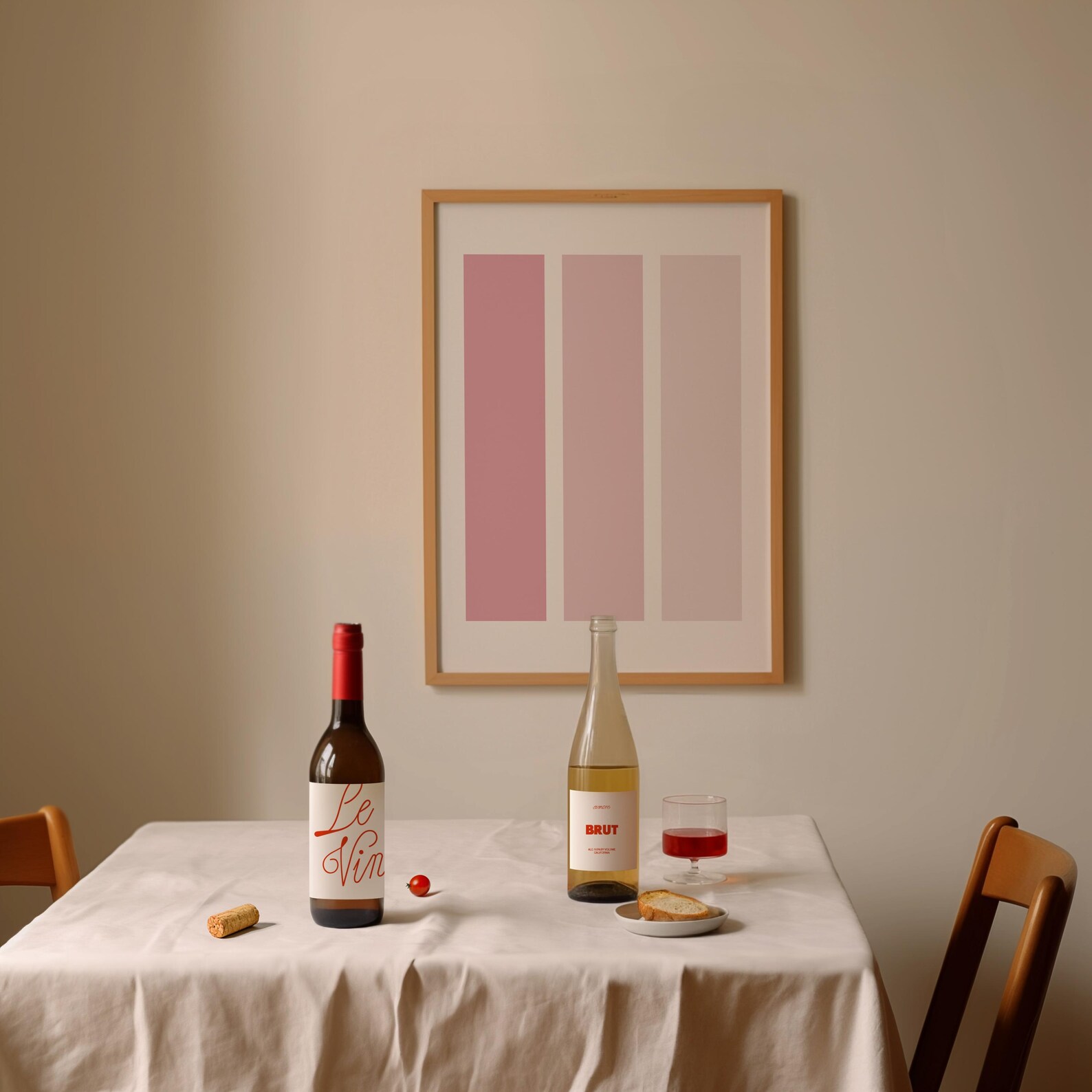 Pink Color Blocks Printable Wall Art, Chic Feminine Rectangle Blocks ...