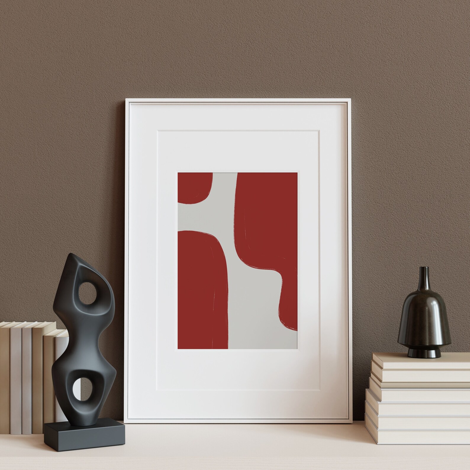 Red Abstract Art Prints Brush Strokes Printable Wall Art Red - Etsy