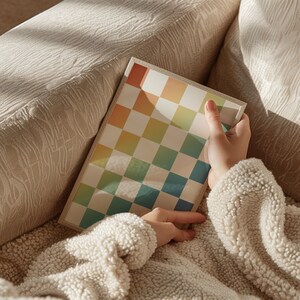 Rainbow Checkerboard Preppy Wall Art, Colorful Ombre Checkered Retro ...