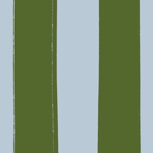 Blue Green Striped Art Print, Joyful Preppy Room Decor, Organic Lines ...