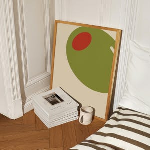 Olive Art Print, Retro Kitchen Printable Wall Art, Stuffed Olives Wall ...