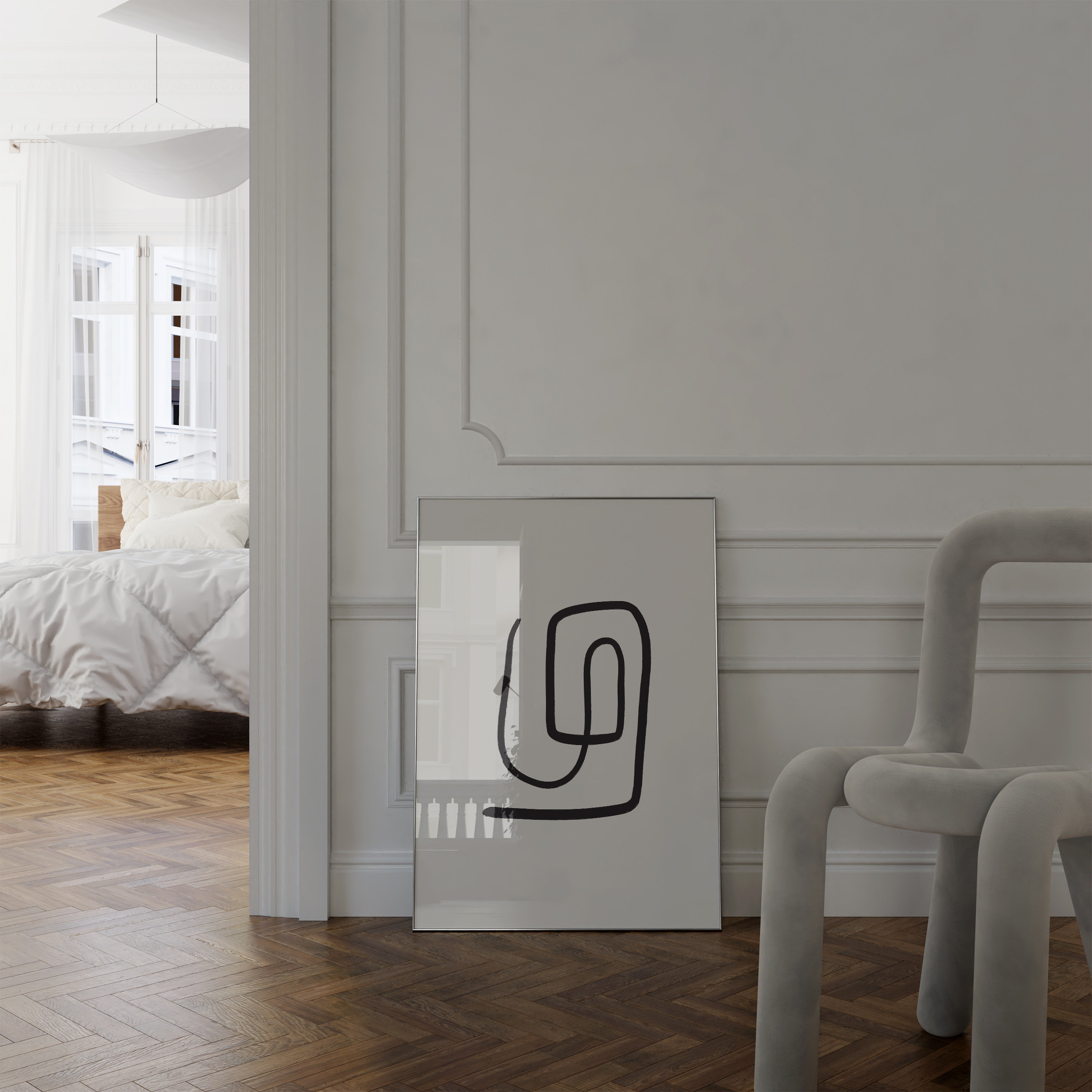 One Line Drawing Abstract Art Prints Modern Line Drawing - Etsy