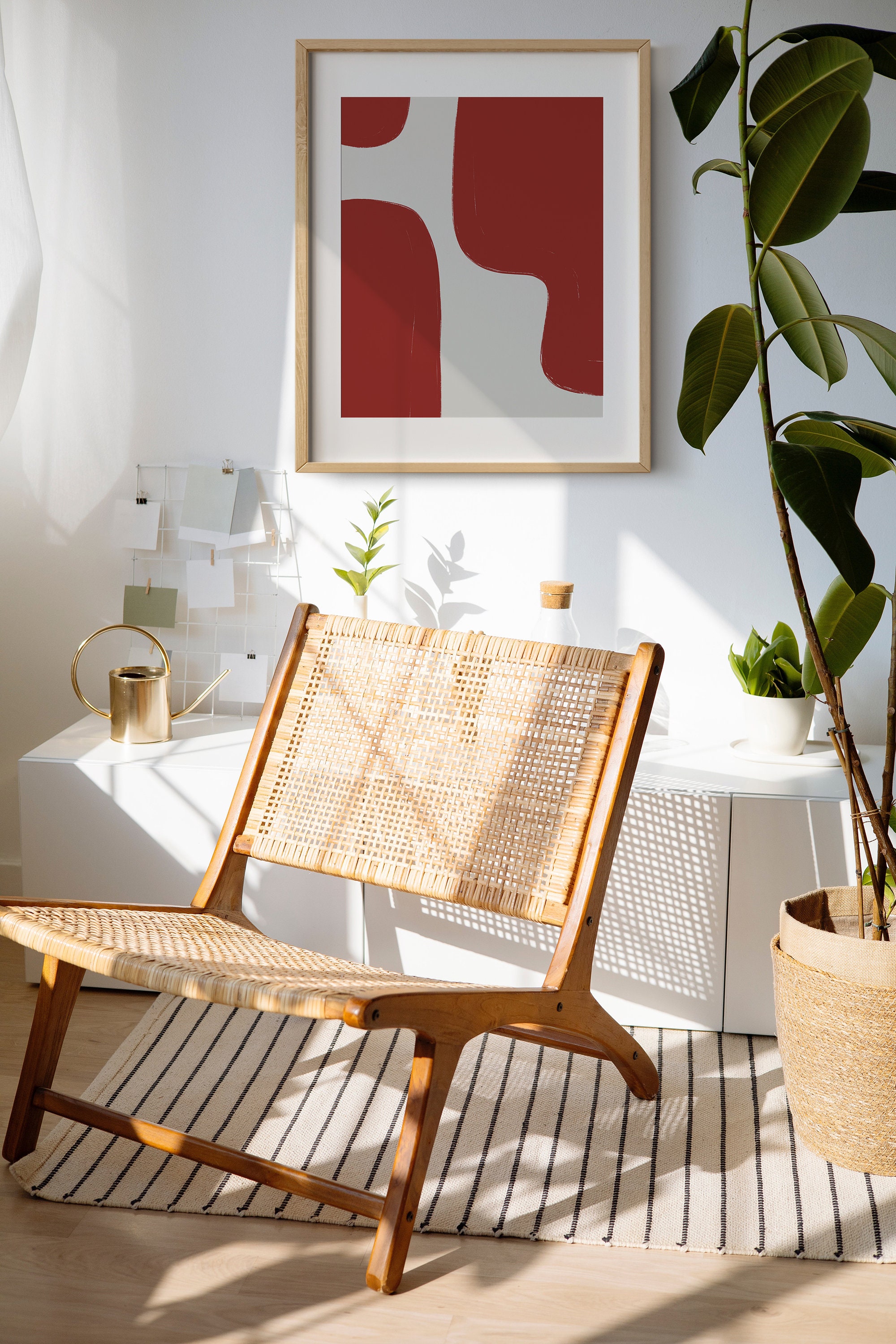 Red Abstract Art Prints Brush Strokes Printable Wall Art Red - Etsy