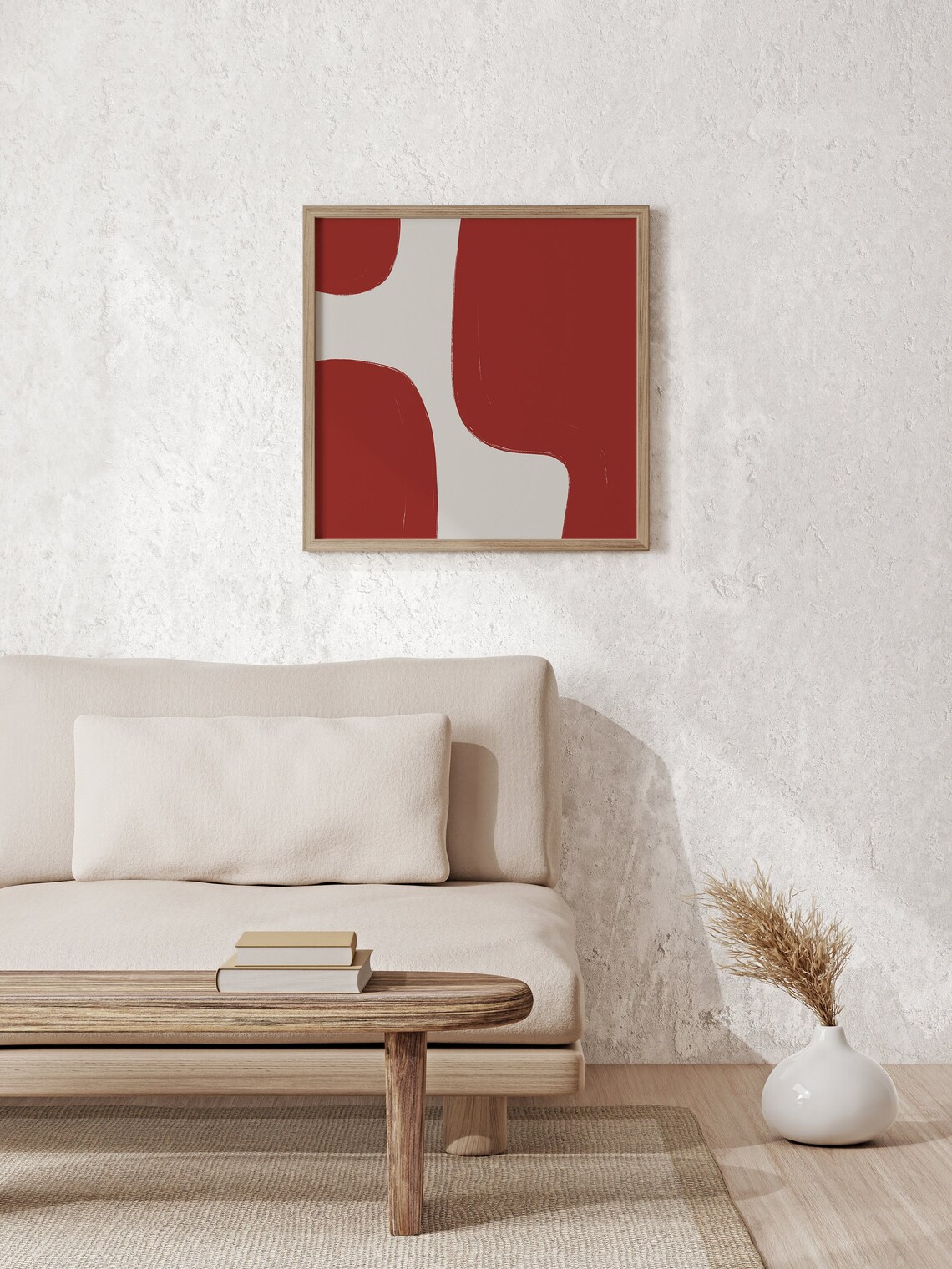 Red Abstract Art Prints Brush Strokes Printable Wall Art Red - Etsy
