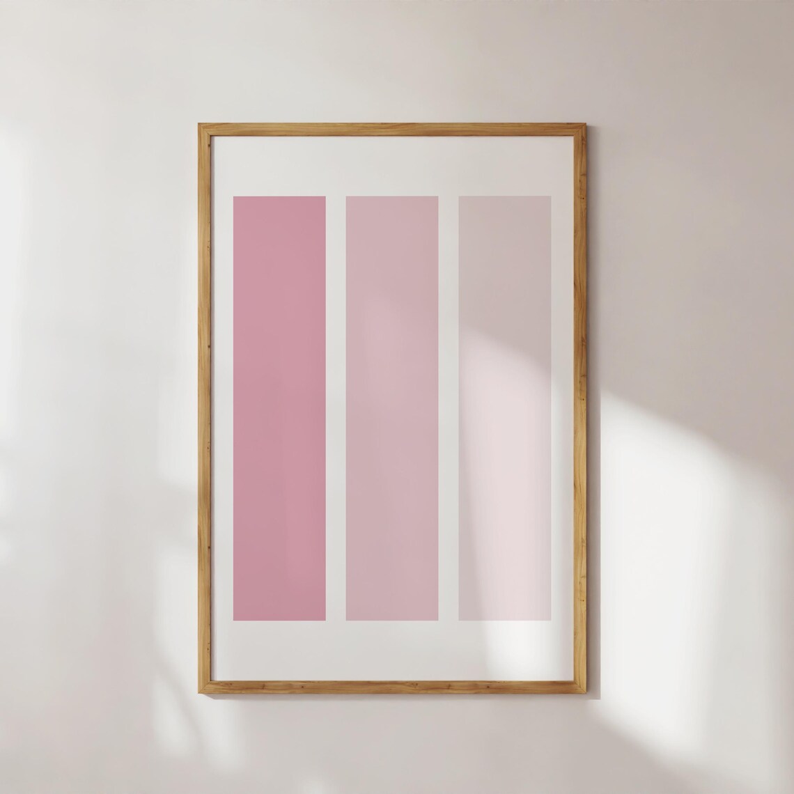 Pink Color Blocks Printable Wall Art, Chic Feminine Rectangle Blocks ...