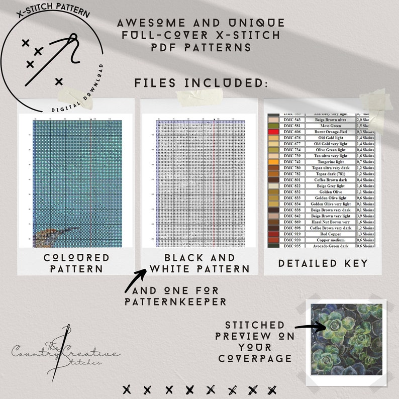 Watercolour Peonies Cross Stitch Pattern, Full Coverage X Stitch ...