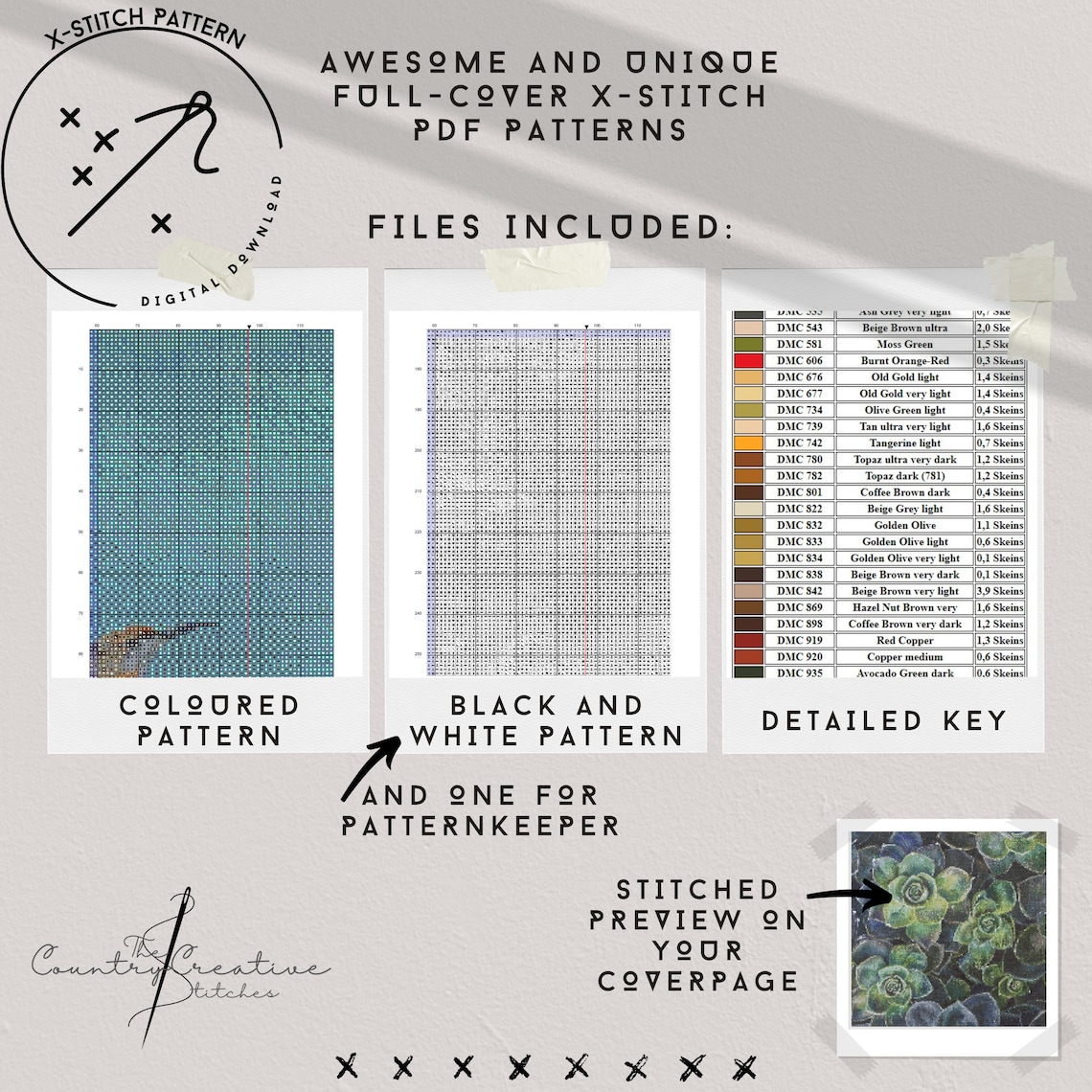The Stag, Counted Cross Stitch Pattern, Full Coverage X Stitch ...