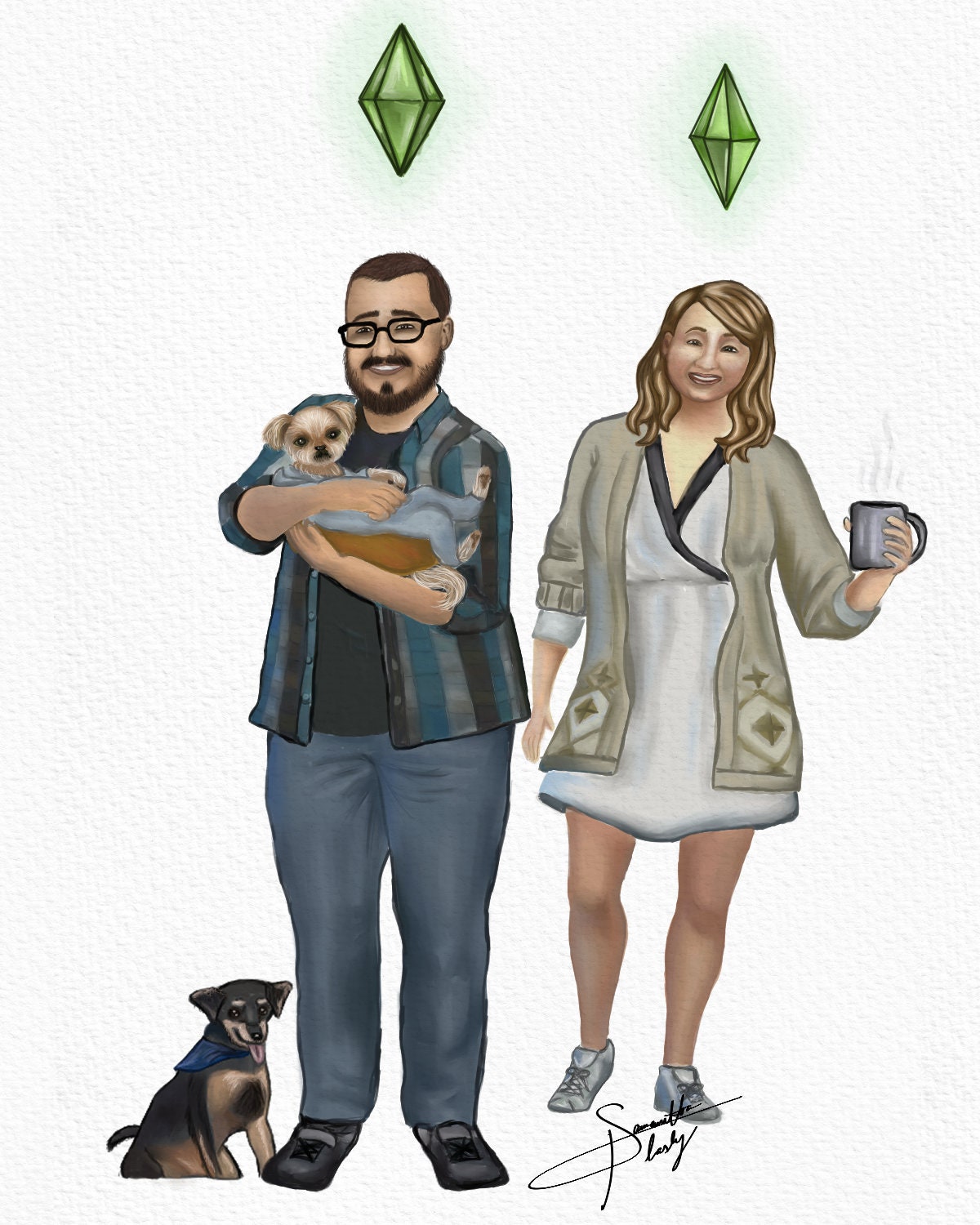 Custom Simulation Family With Plumbob - Etsy