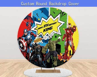 Super Hero Circle Backdrop - Etsy