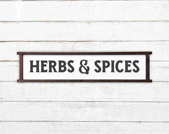 Herbs and Spices Sign - Etsy UK