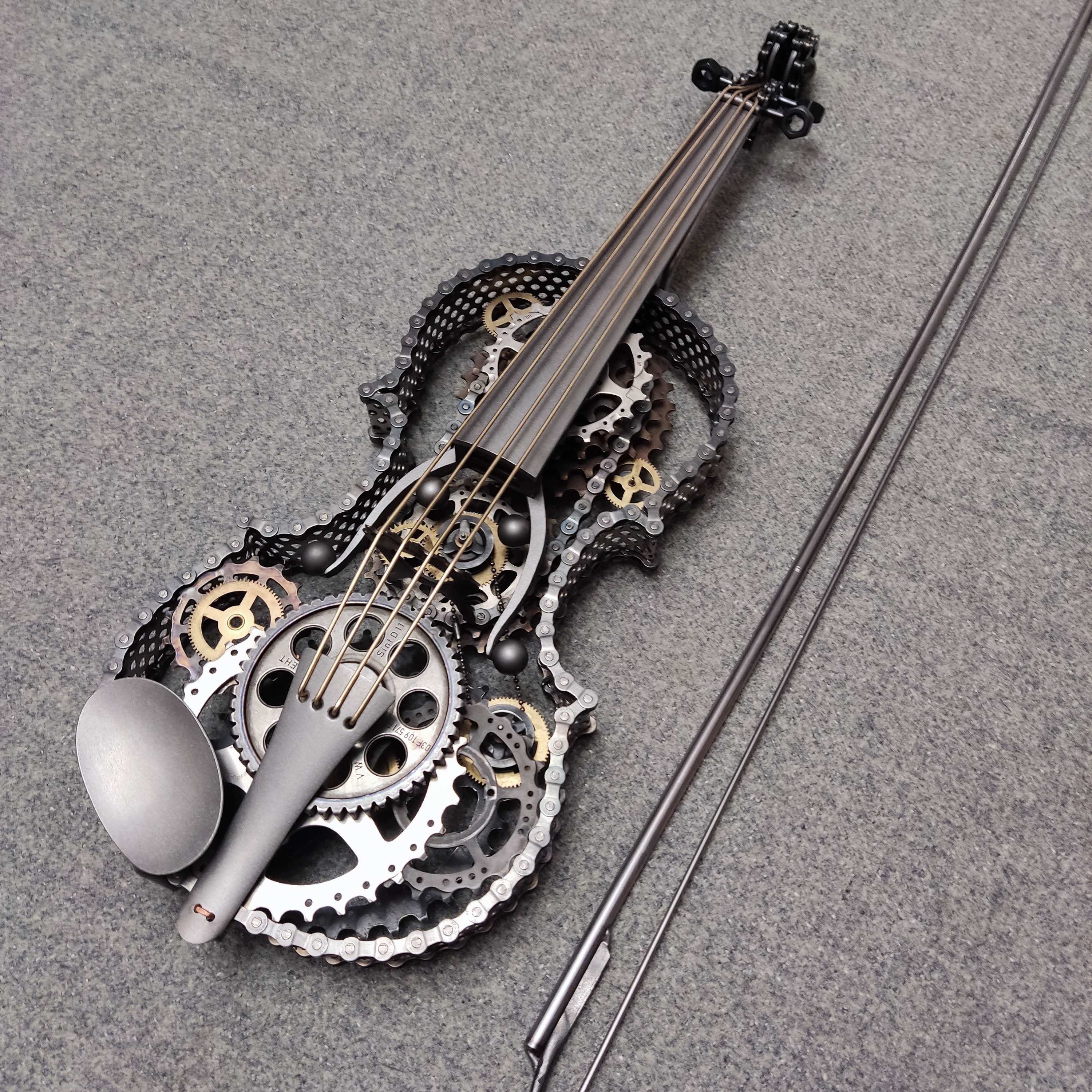 Custom Metal Violin Sculpture - Etsy