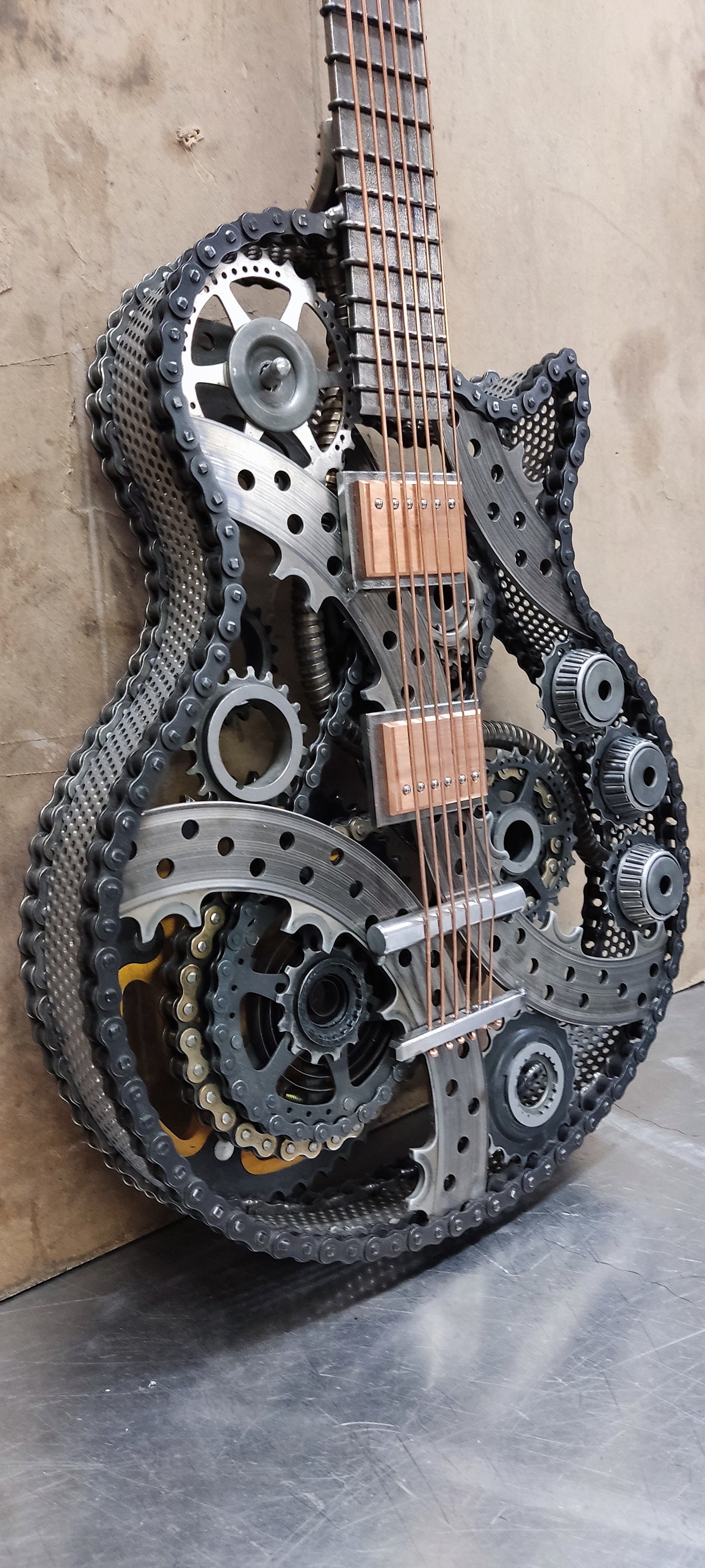 Custom Metal Guitar Sculpture - Etsy