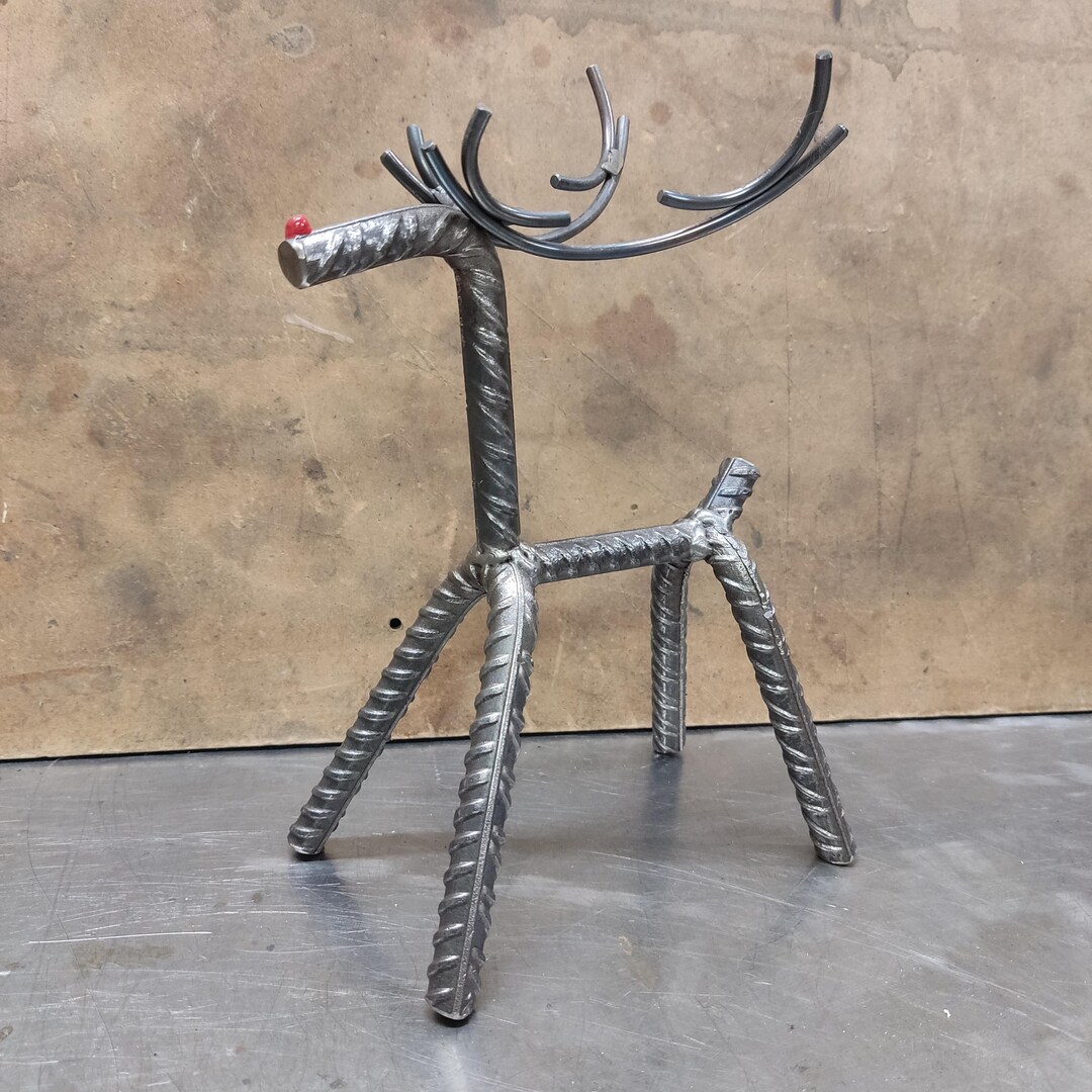 Rudolph the Red-nosed Reindeer Metal Sculpture - Etsy