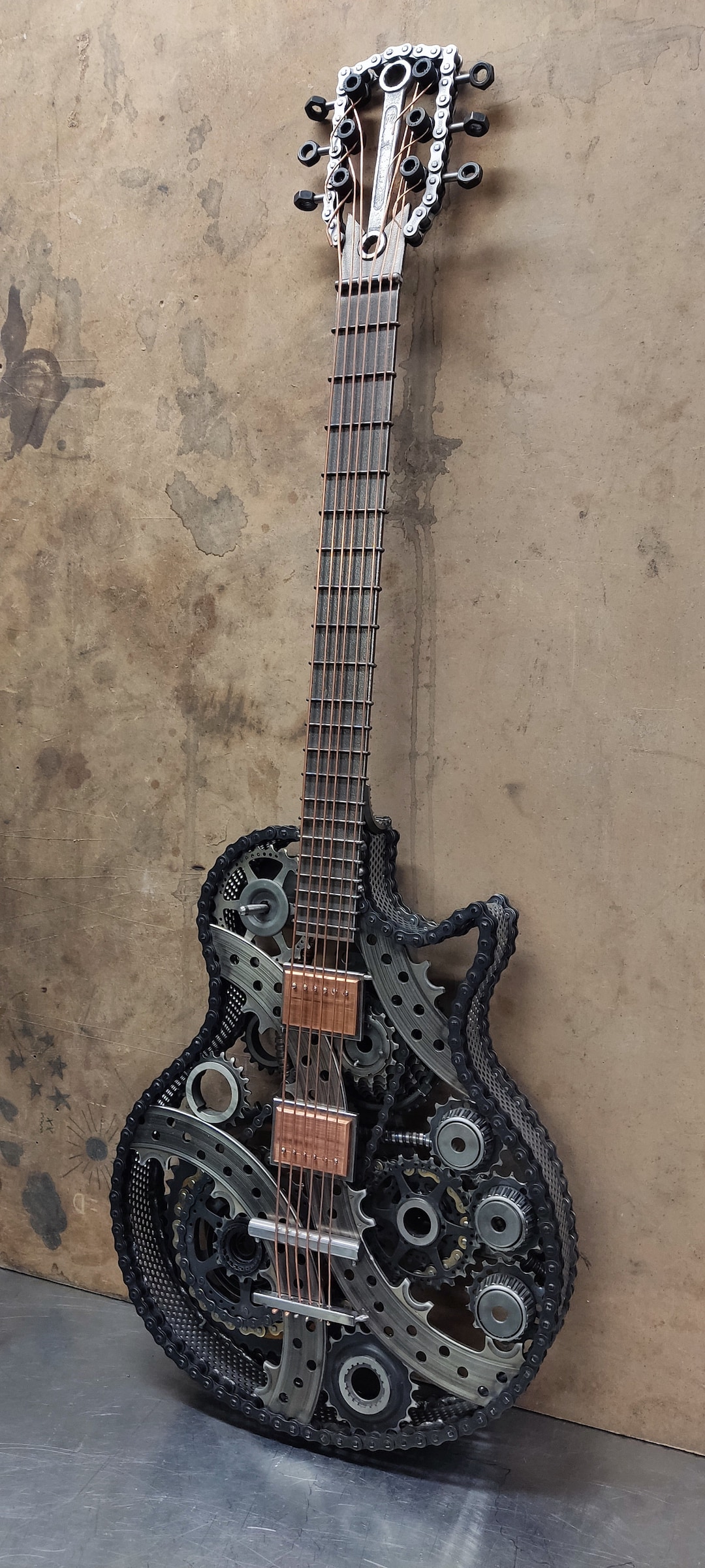 Custom Metal Guitar Sculpture - Etsy