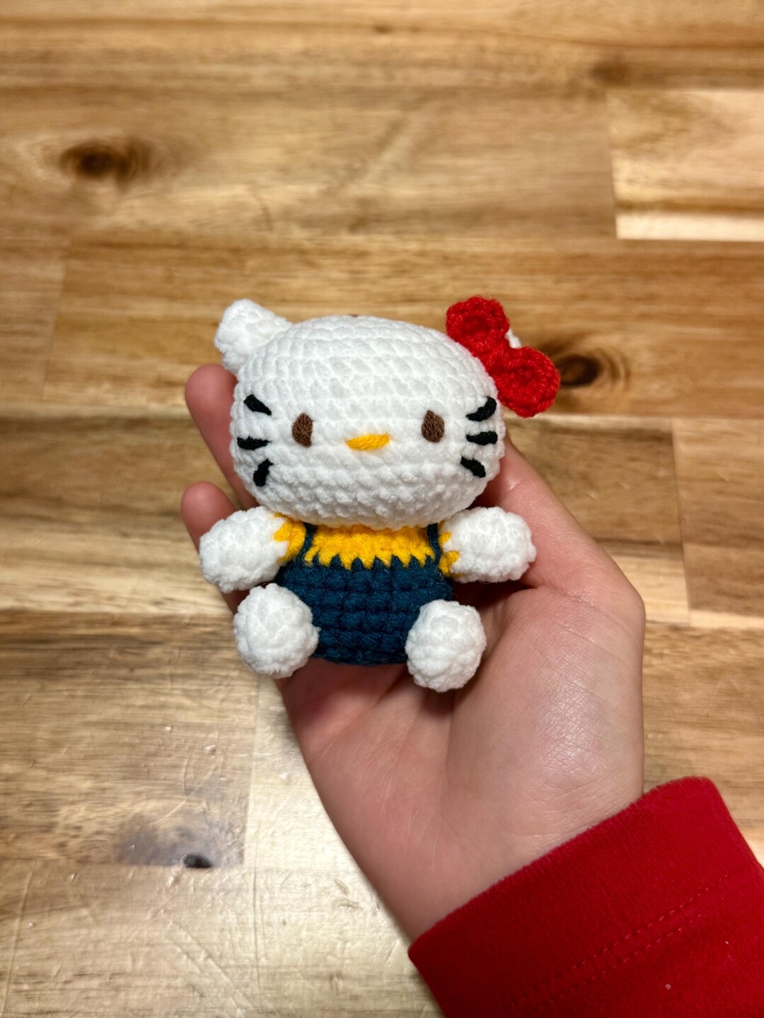 Hello Kitty Crochet Keychain - Etsy