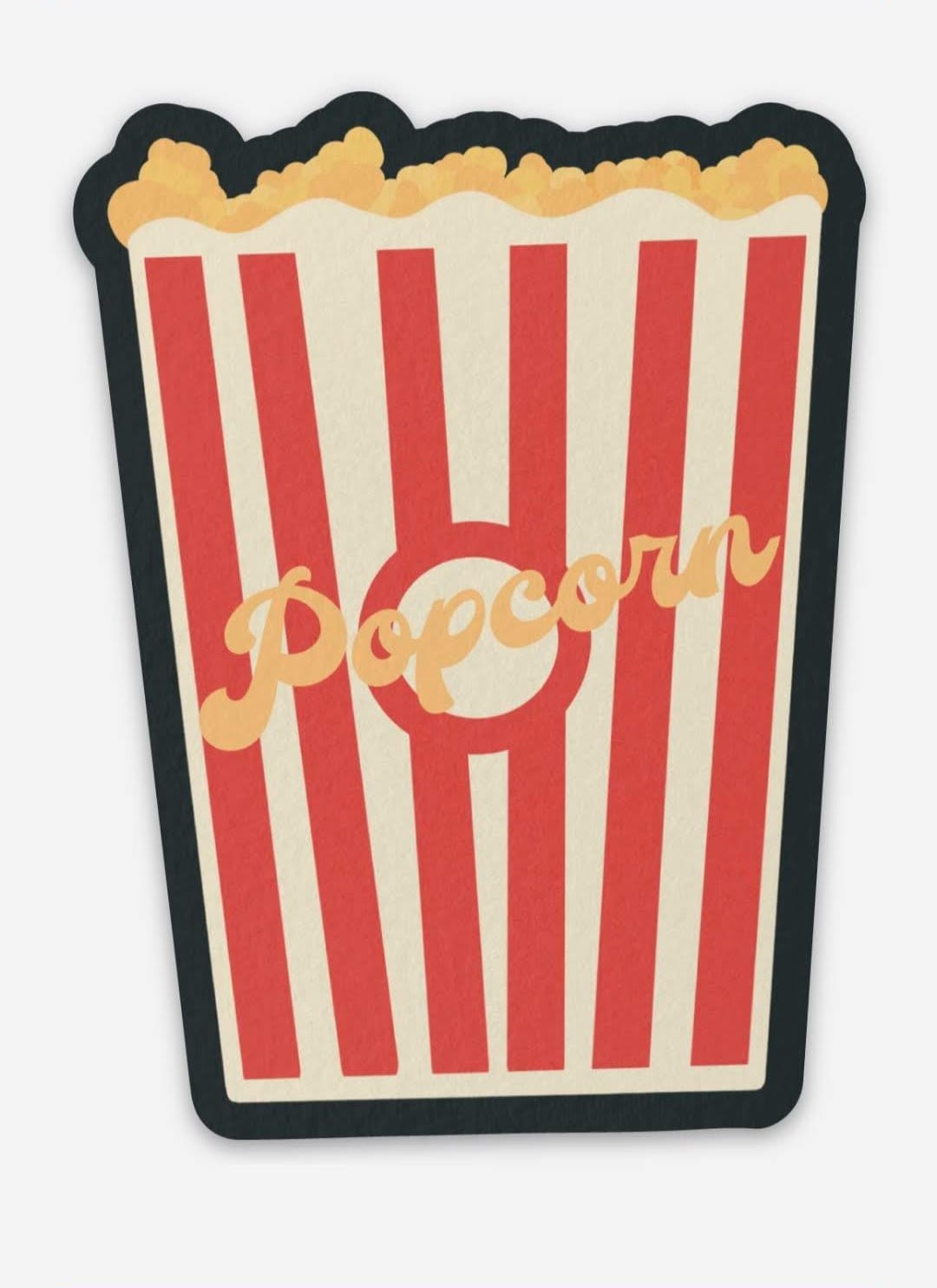 Retro | Popcorn | Vinyl Sticker | Waterproof | Scrapbook | Vintage ...
