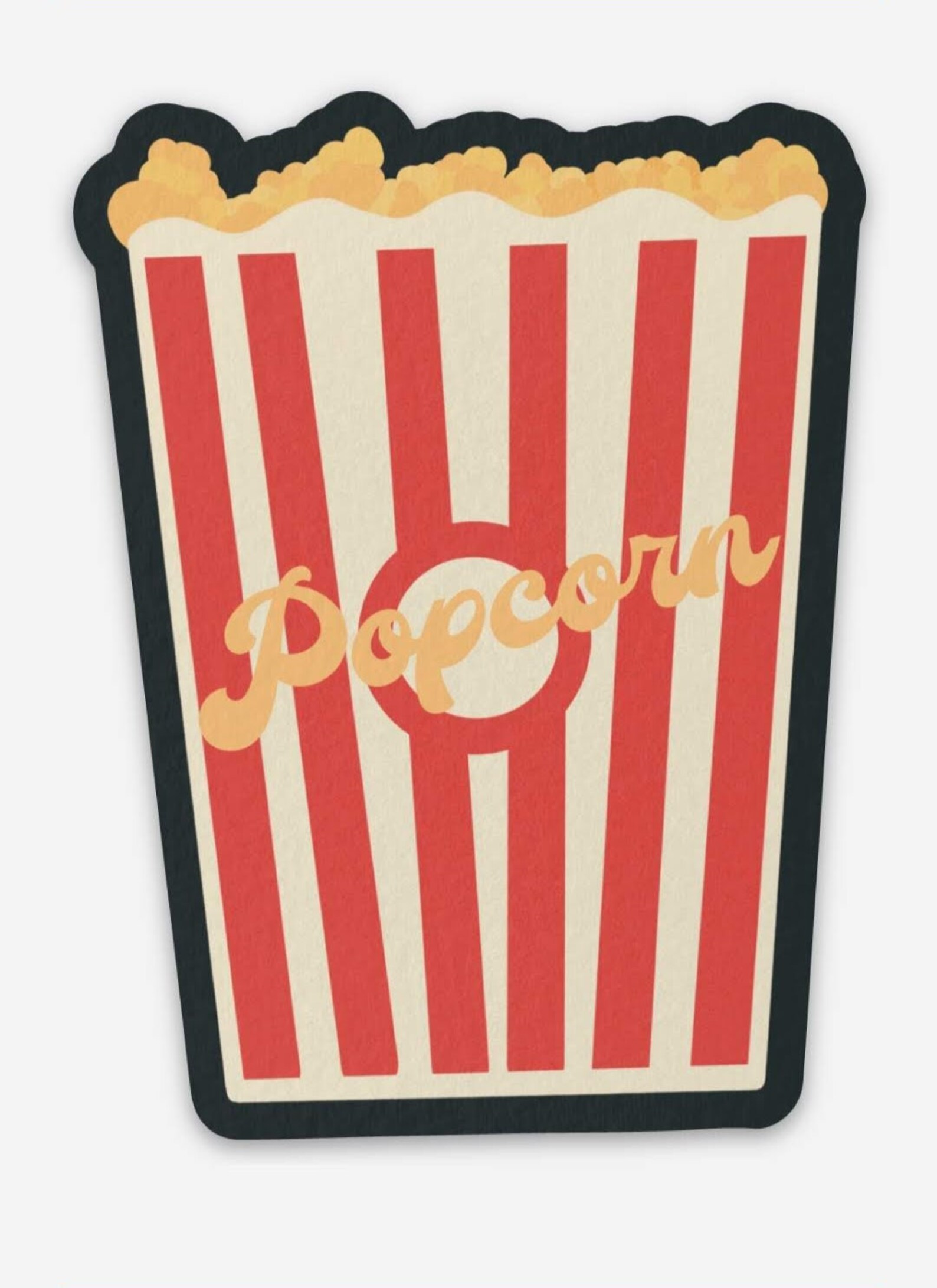 Retro | Popcorn | Vinyl Sticker | Waterproof | Scrapbook | Vintage ...
