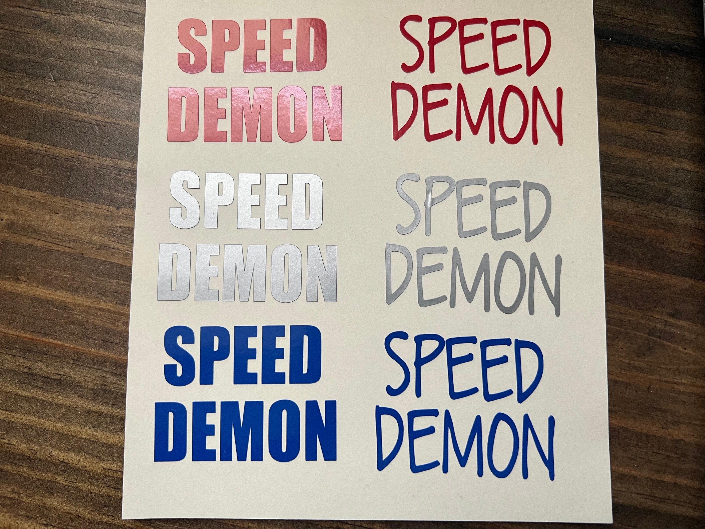 Speed Demon Decal - Etsy