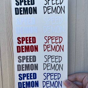 Speed Demon Decal - Etsy
