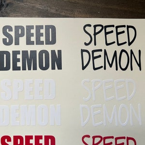 Speed Demon Decal - Etsy