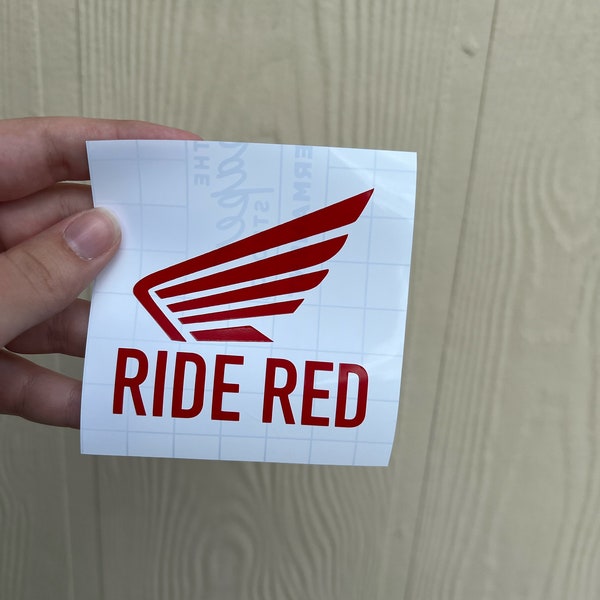 Honda Ride Red Decals - Etsy