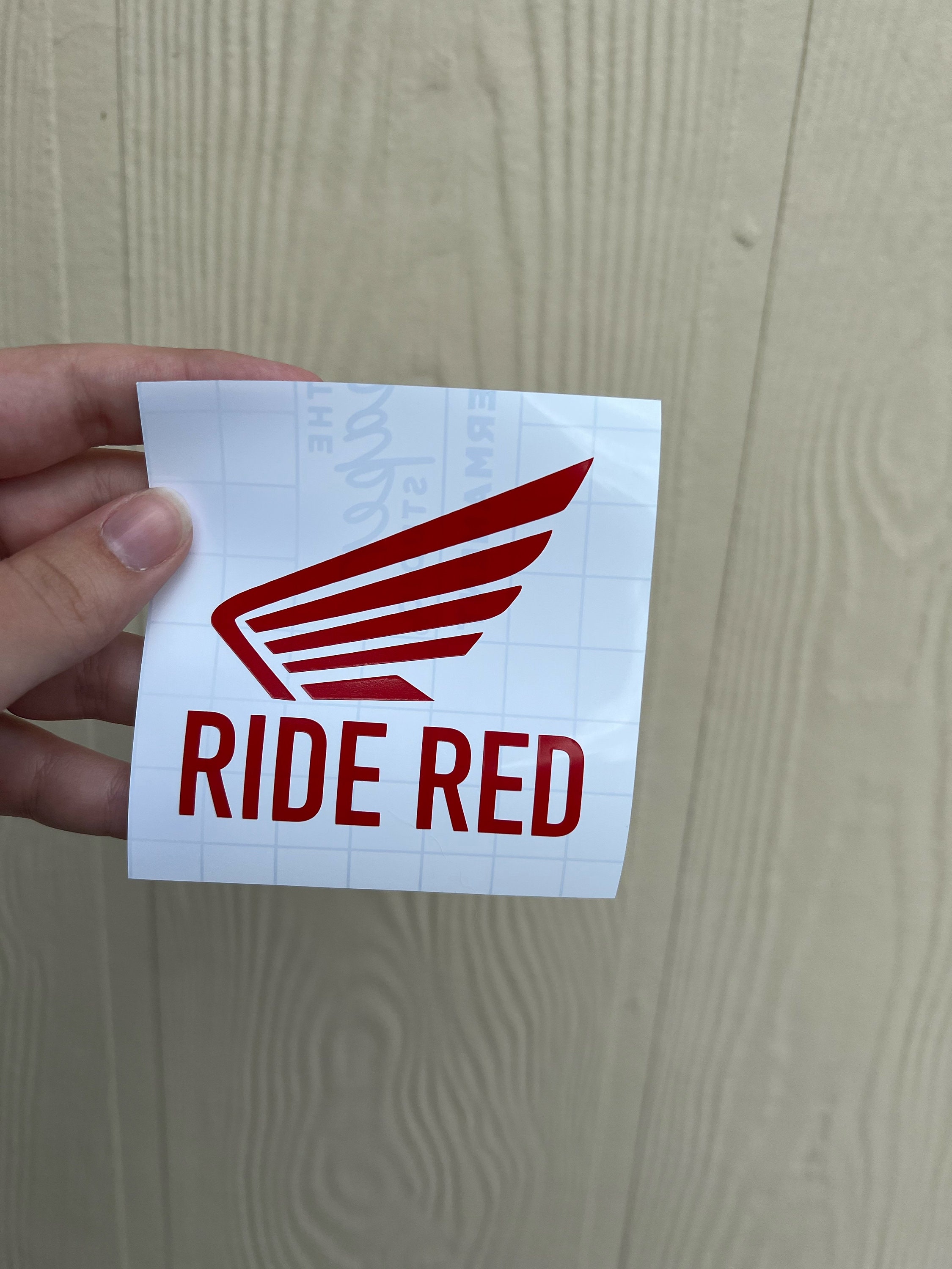 Ride Red, Honda Decal - Etsy