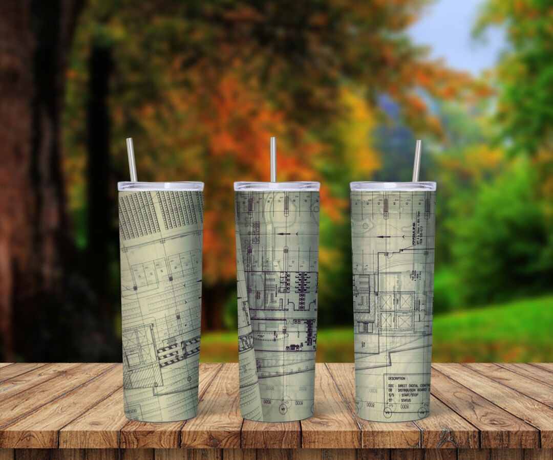 Architect Tumbler Design, 20 Oz Skinny Tumbler Design, Sublimation ...