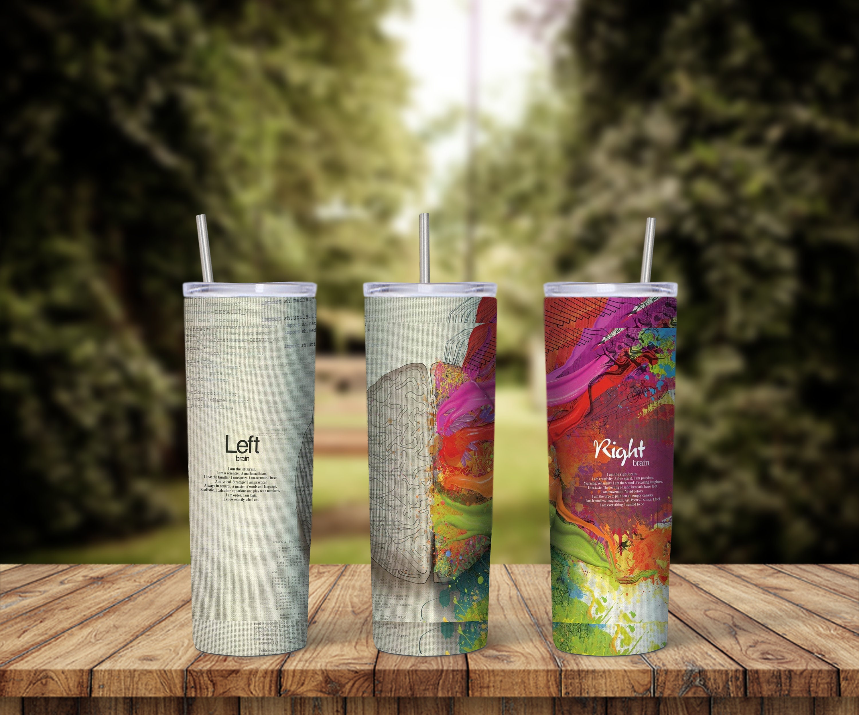 Brain Tumbler Design, 20 Oz Skinny Tumbler Design, Sublimation Image ...