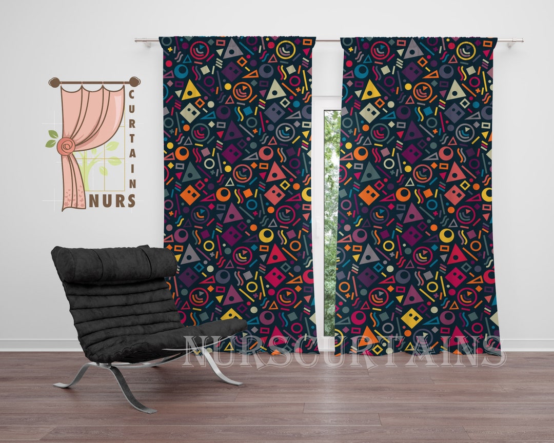 Arcade Game Curtain, Game Room Blackout Curtain, 90s Classic Gamer ...