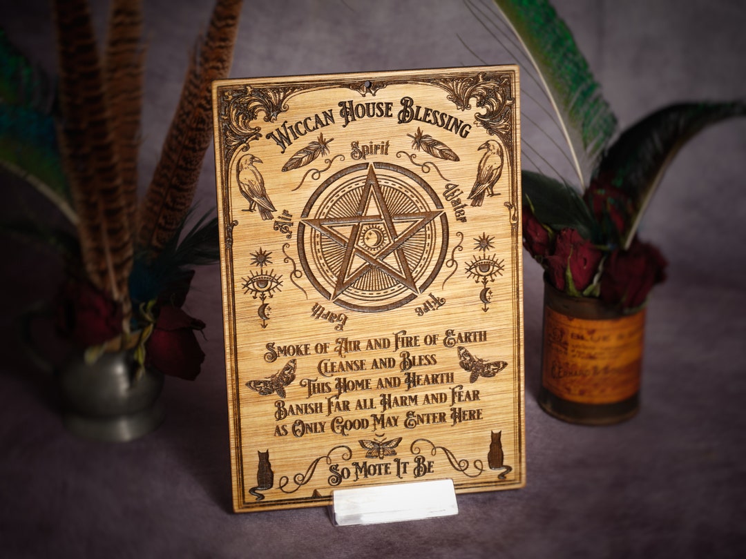 Wiccan House Blessing - Beautiful Little Wall Hanging - Piece of ...