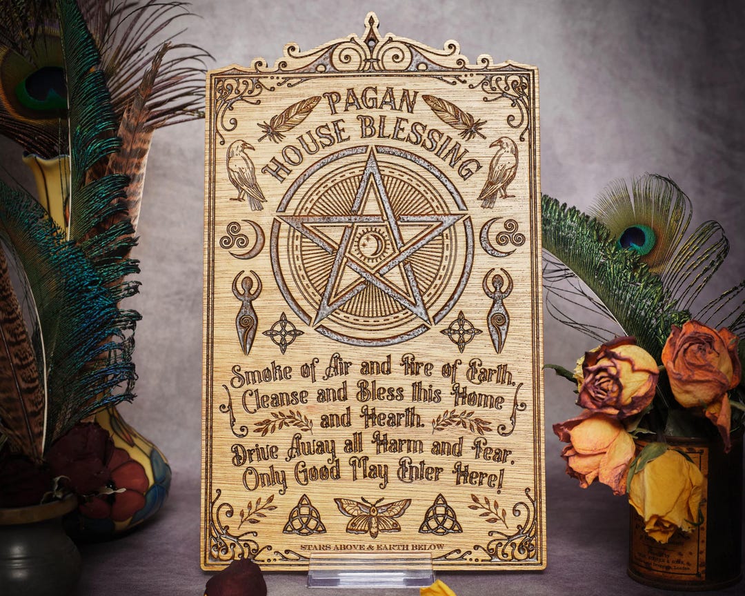 Pagan House Blessing - Beautiful Little Wall Hanging - Piece of ...